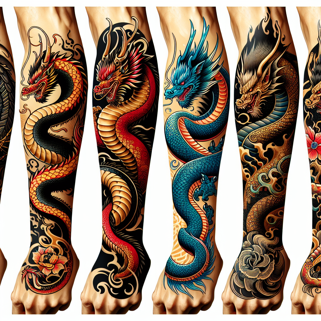 Neo-traditional Dragon Tattoo Generator
