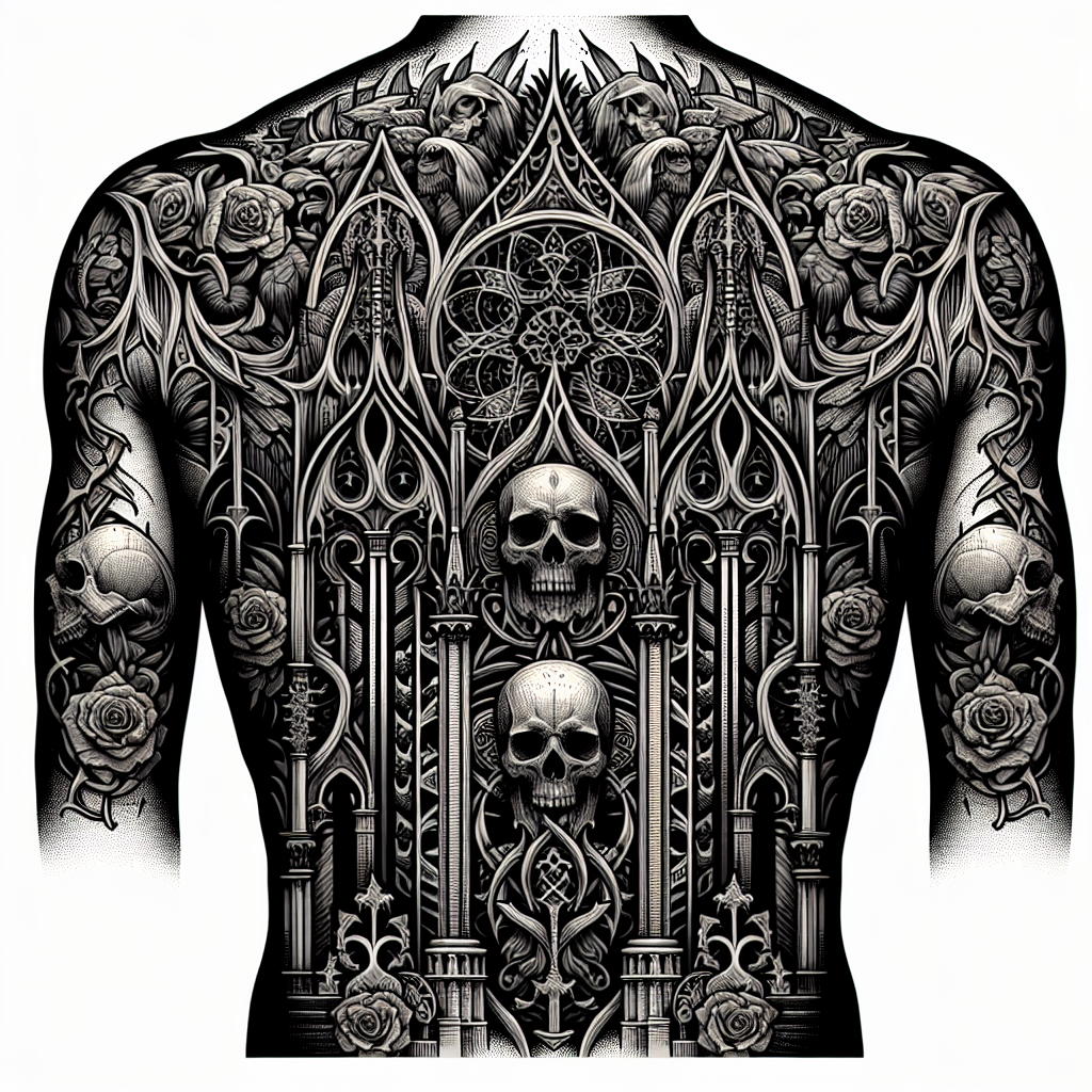 Gothic Back Tattoo Generator