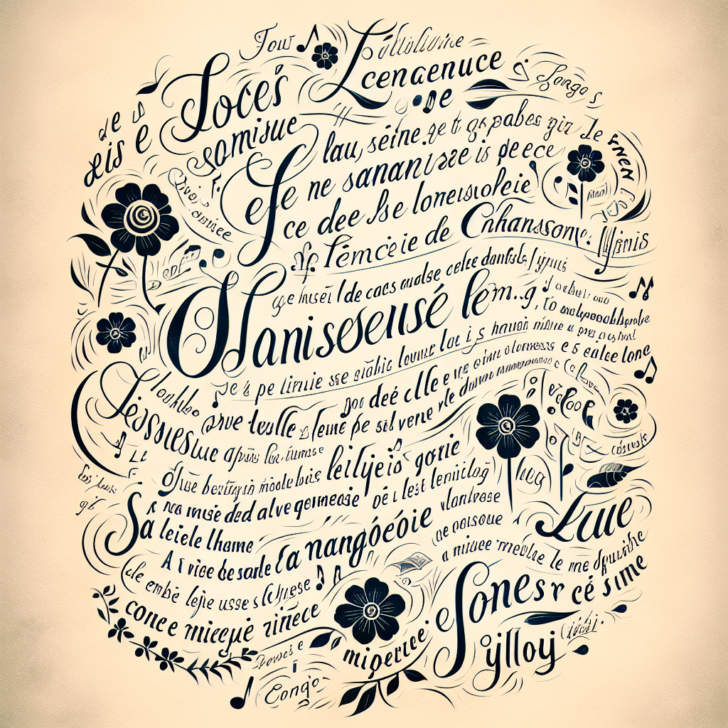 French Chanson Song Lyrics Generator