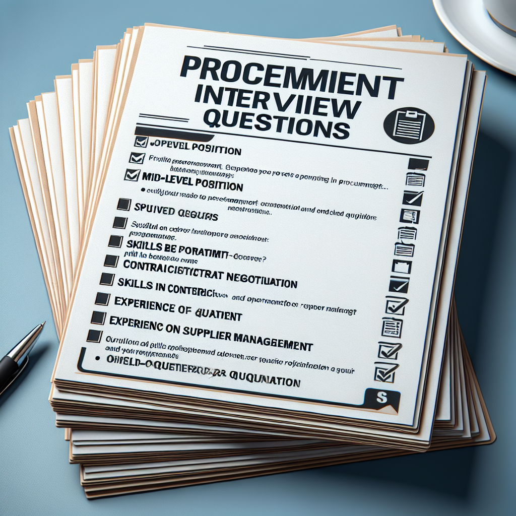 Procurement Interview Question Generator