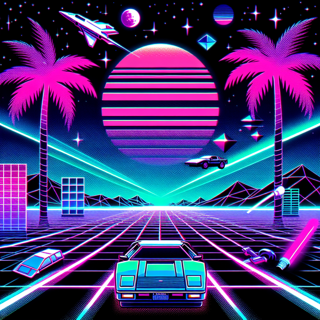 Synthwave Album Cover Generator