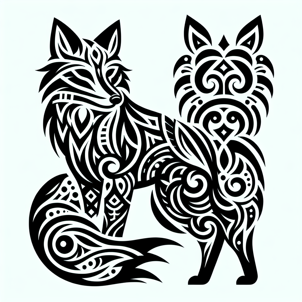 Tribal Fusion Fox Tattoo Generator